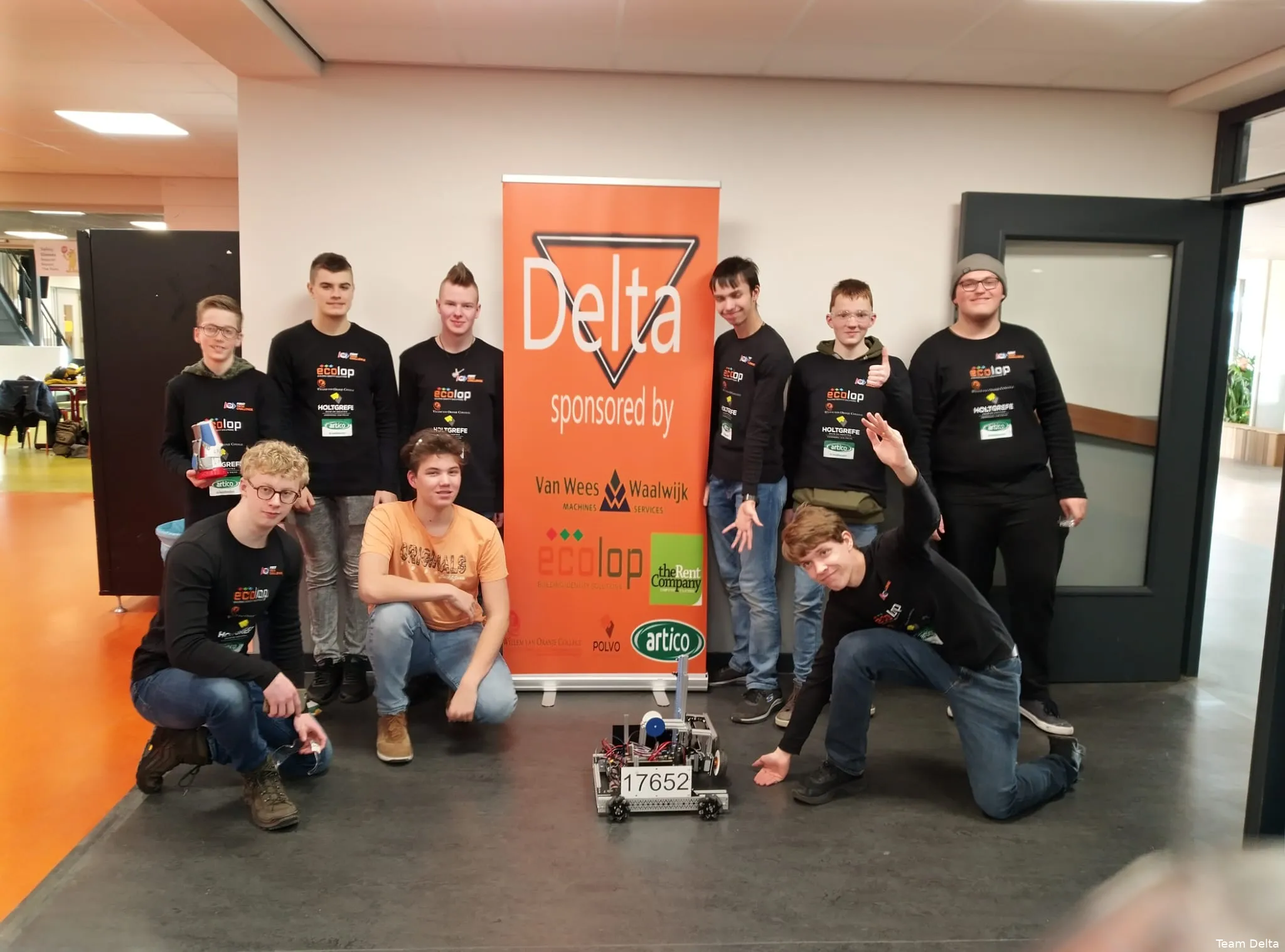Mooie prestatie voor robotbouwers team Delta van het Willem van Oranjecollege